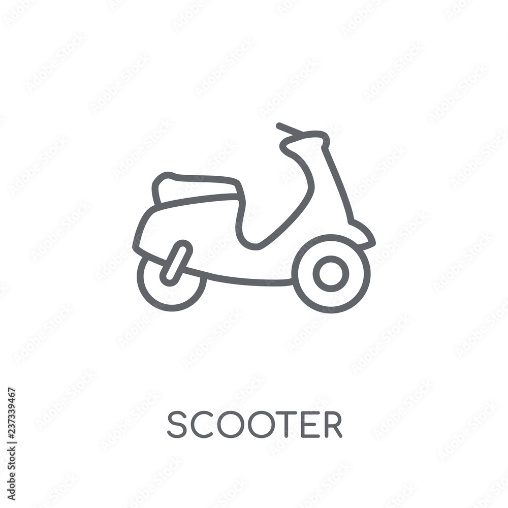 Scooter linear icon. Modern outline Scooter logo concept on white ...
