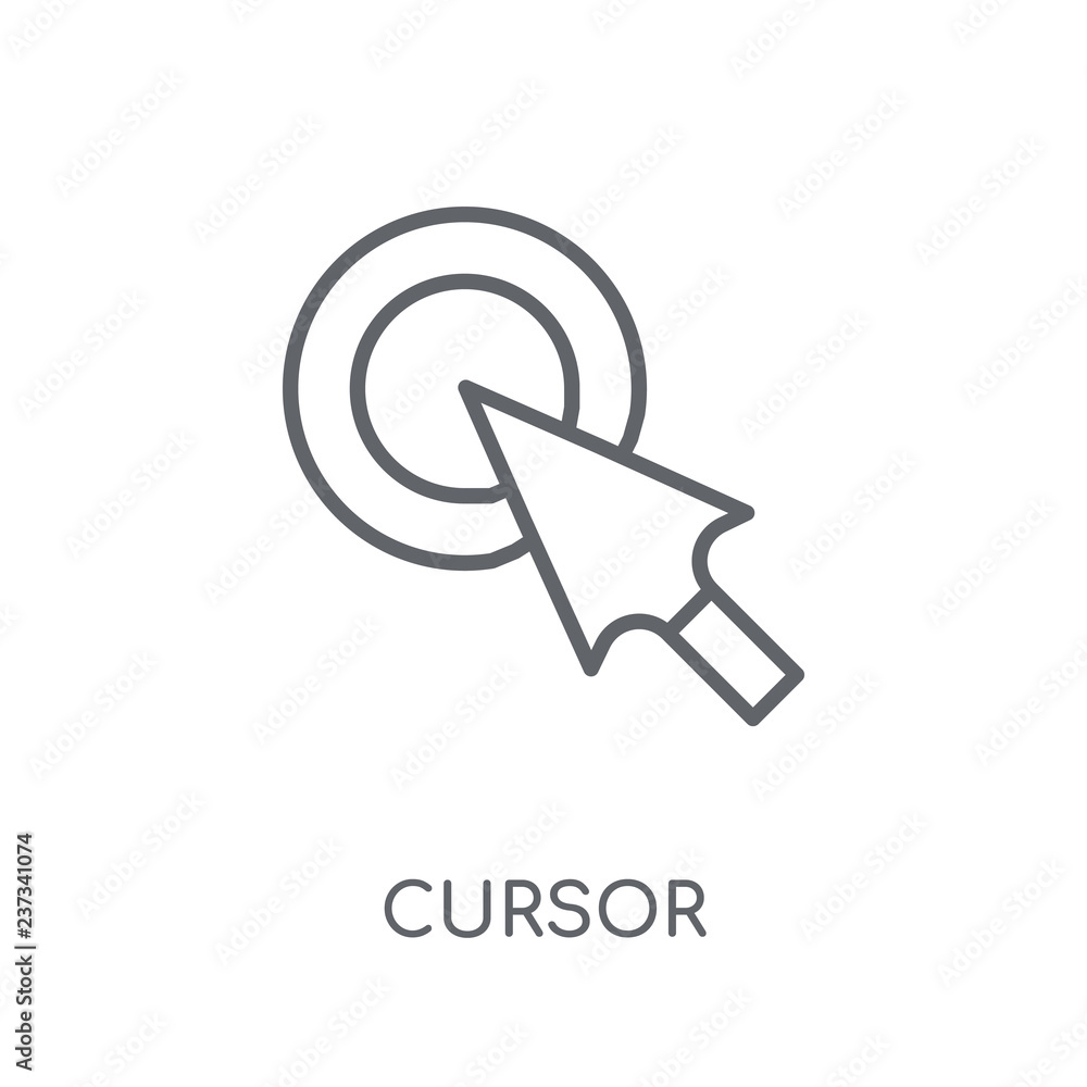 Cursor linear icon. Modern outline Cursor logo concept on white ...