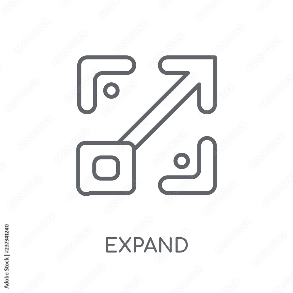 Expand linear icon. Modern outline Expand logo concept on white background from User Interface ...
