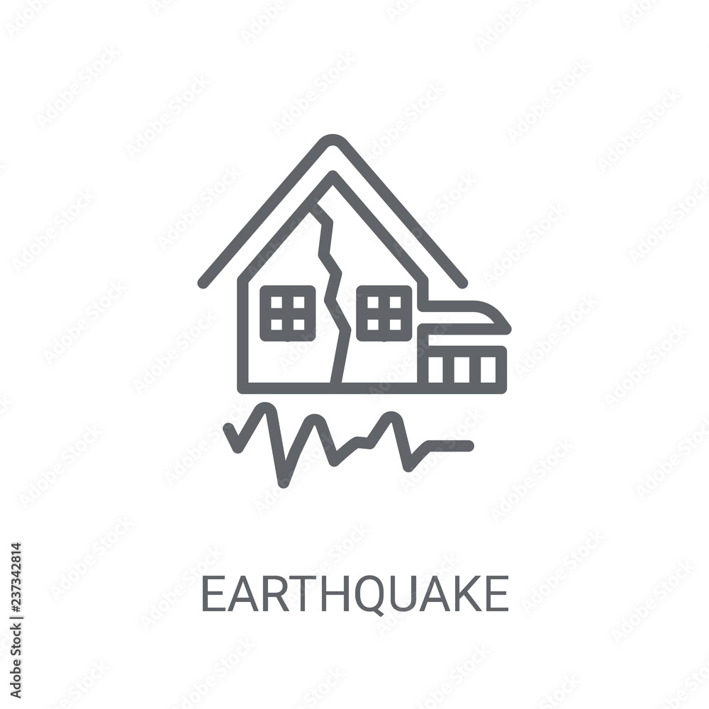 Earthquake icon. Trendy Earthquake logo concept on white background ...