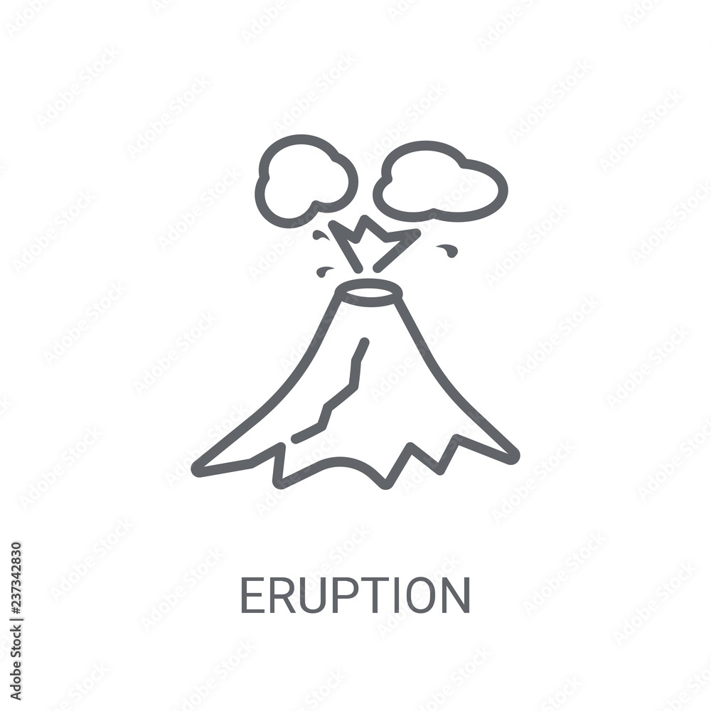 Eruption icon. Trendy Eruption logo concept on white background from ...