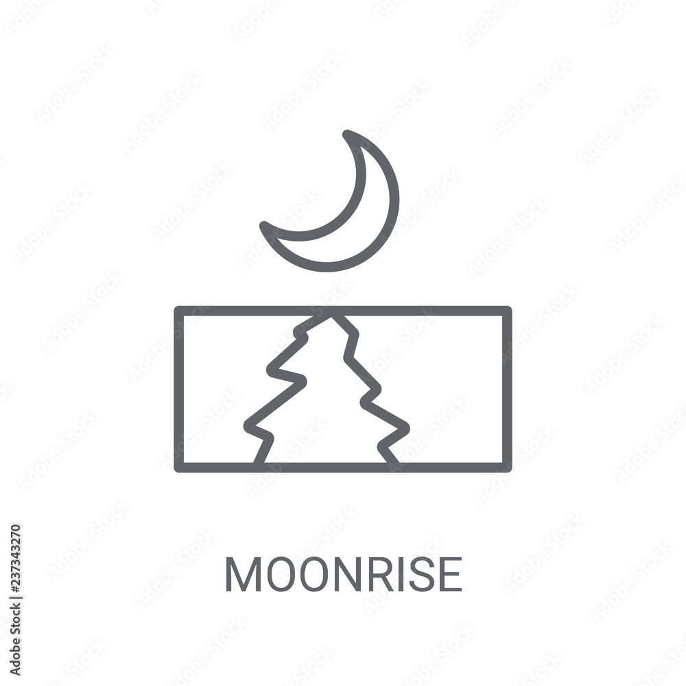 Moonrise icon. Trendy Moonrise logo concept on white background from ...