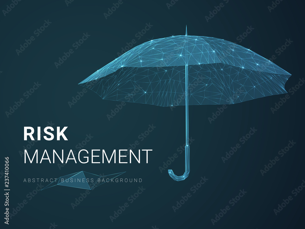 Abstract modern business background vector depicting risk management ...