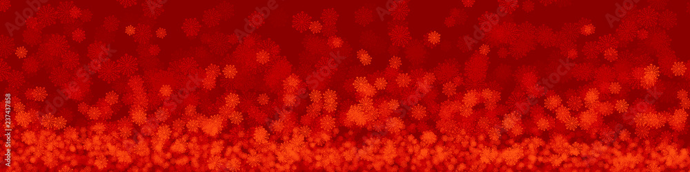 Christmas red border background snow falling snow holiday atmosphere ...