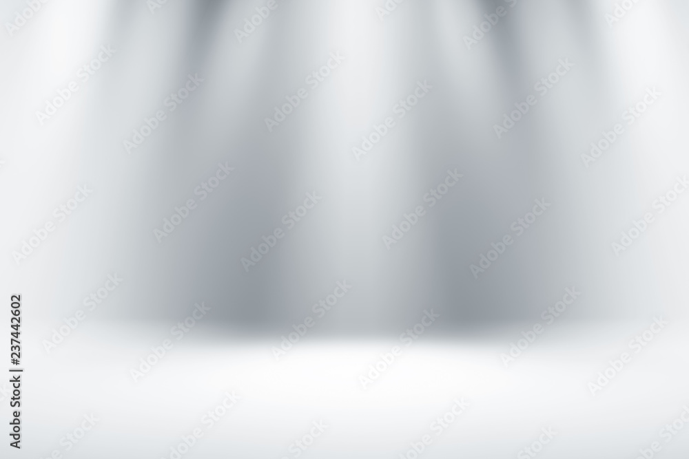 Abstract clean white light studio background with illumination Stock ...