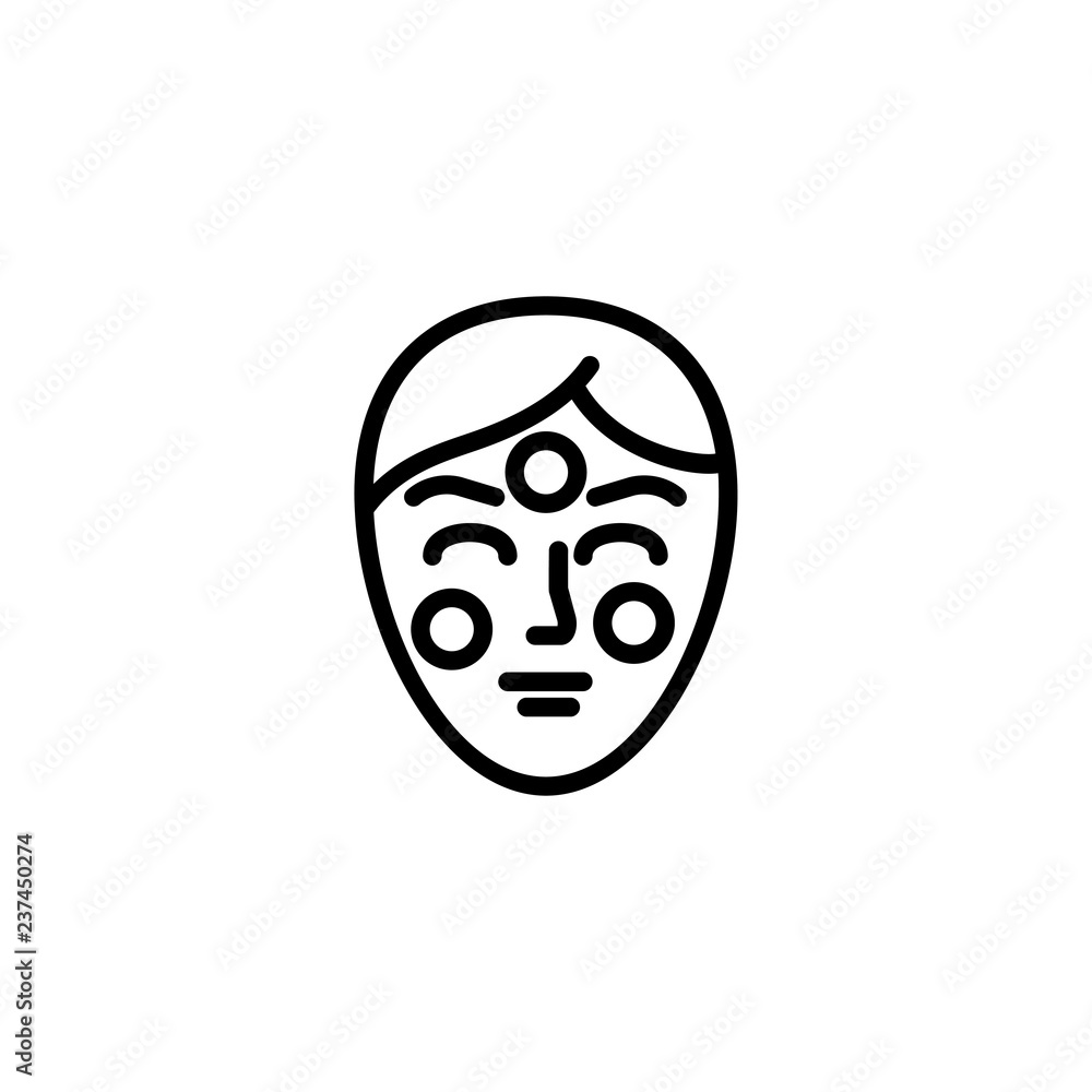 Skin blemishes line icon. Acne, face, pigmentation. Cosmetology concept ...