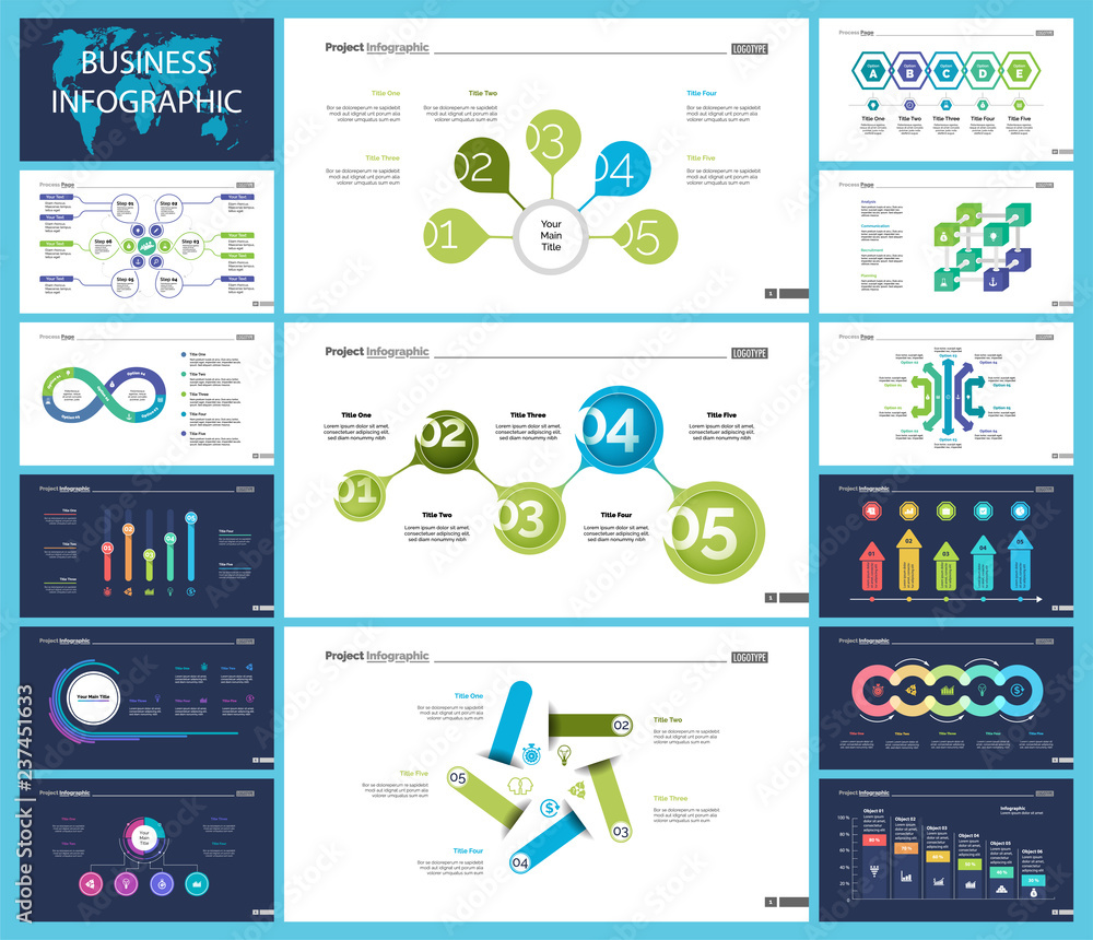 Inforgraphic slide templates for business presentation can be used for ...