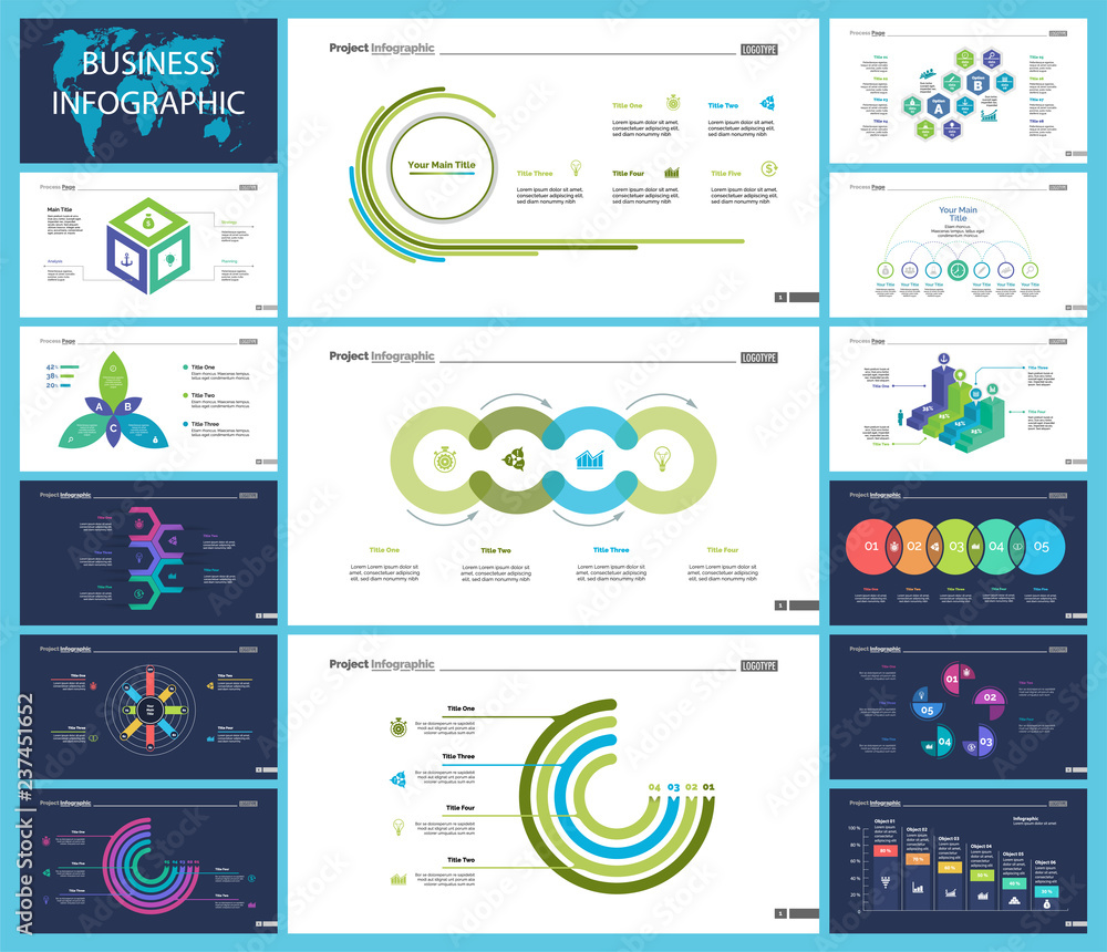 Inforgraphic slide templates for business presentation can be used for ...
