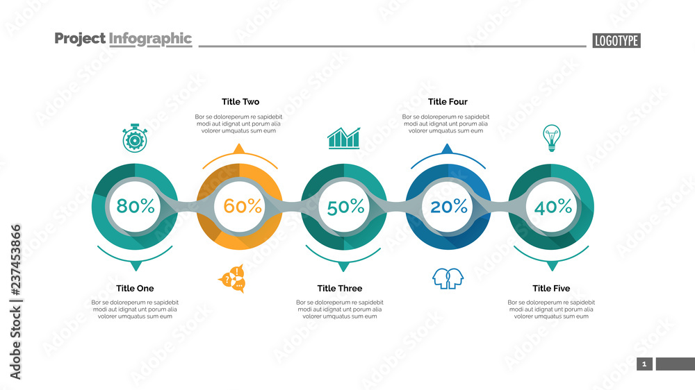 Marketing strategy slide template. Business data. Graph, diagram ...
