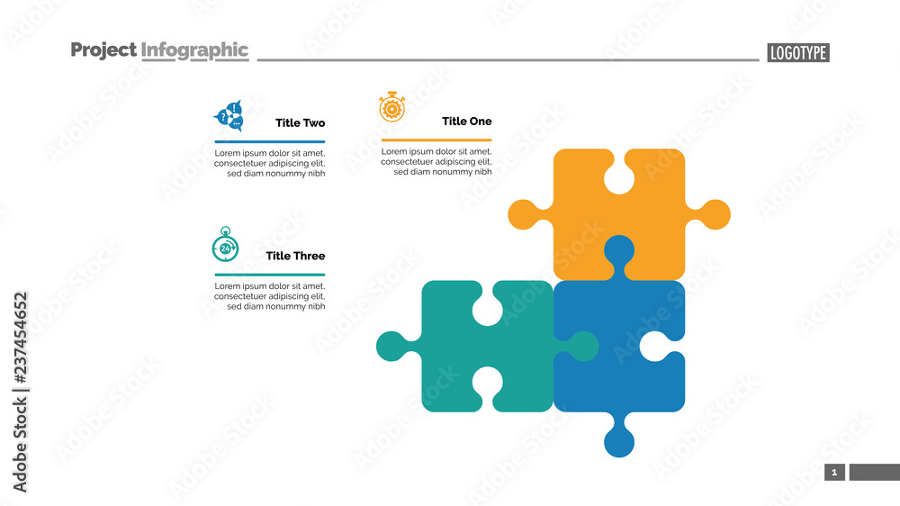 Puzzle diagram with three elements. Cycle chart, graph, layout ...