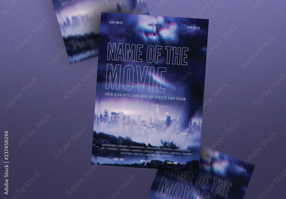 Movie Poster Layout Stock Template | Adobe Stock
