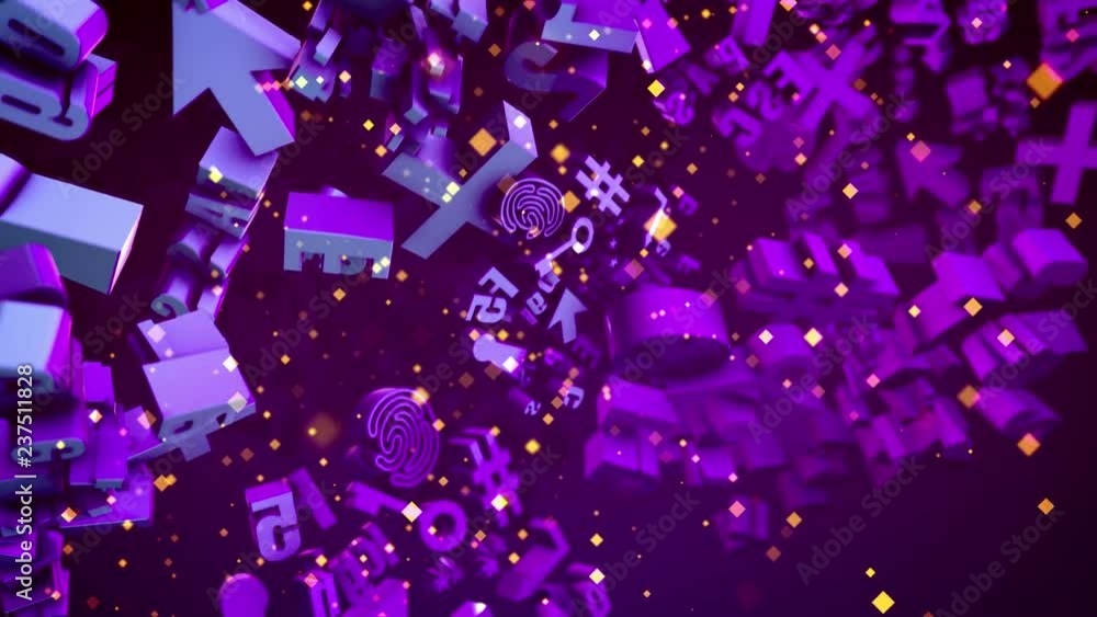 Wideo Stock: Exciting 3d rendering of revolting light violet computer ...