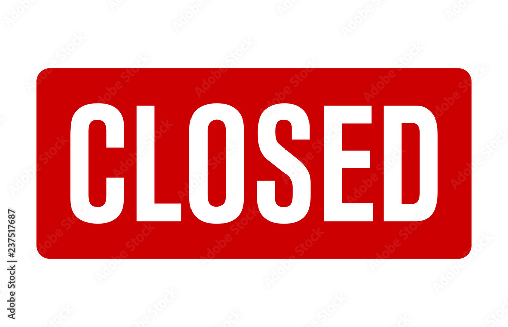 Red closed sign for retail/store vector for websites and print Stock ...