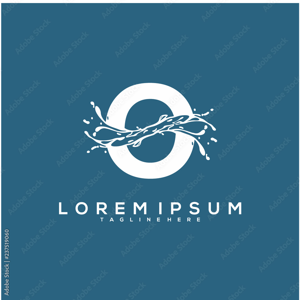 Abstract Initial O logo design concept, water logo vector design Stock ...