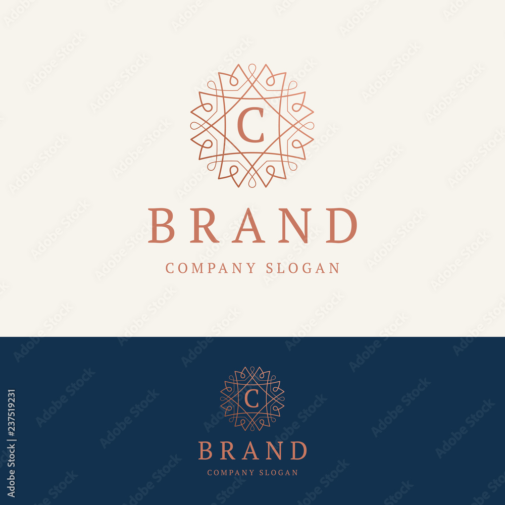 C brand logo Stock Vector | Adobe Stock