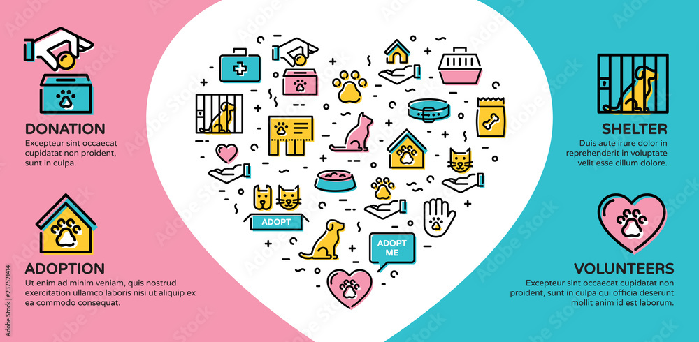 Vector Animal Help Icon Banner Design Stock Vector | Adobe Stock