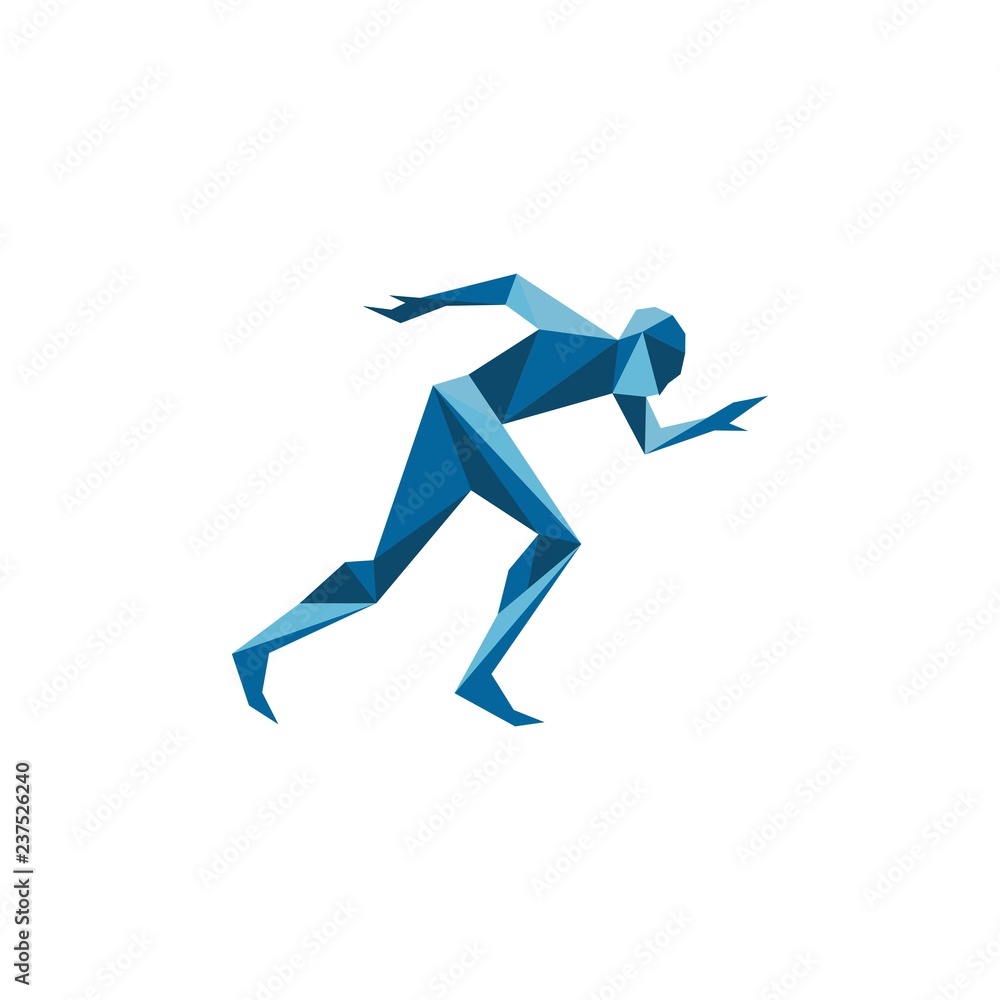 People Run vector illustration design, creative Run People logo design ...