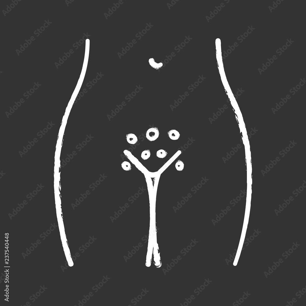 Genital rash chalk icon Stock Vector | Adobe Stock
