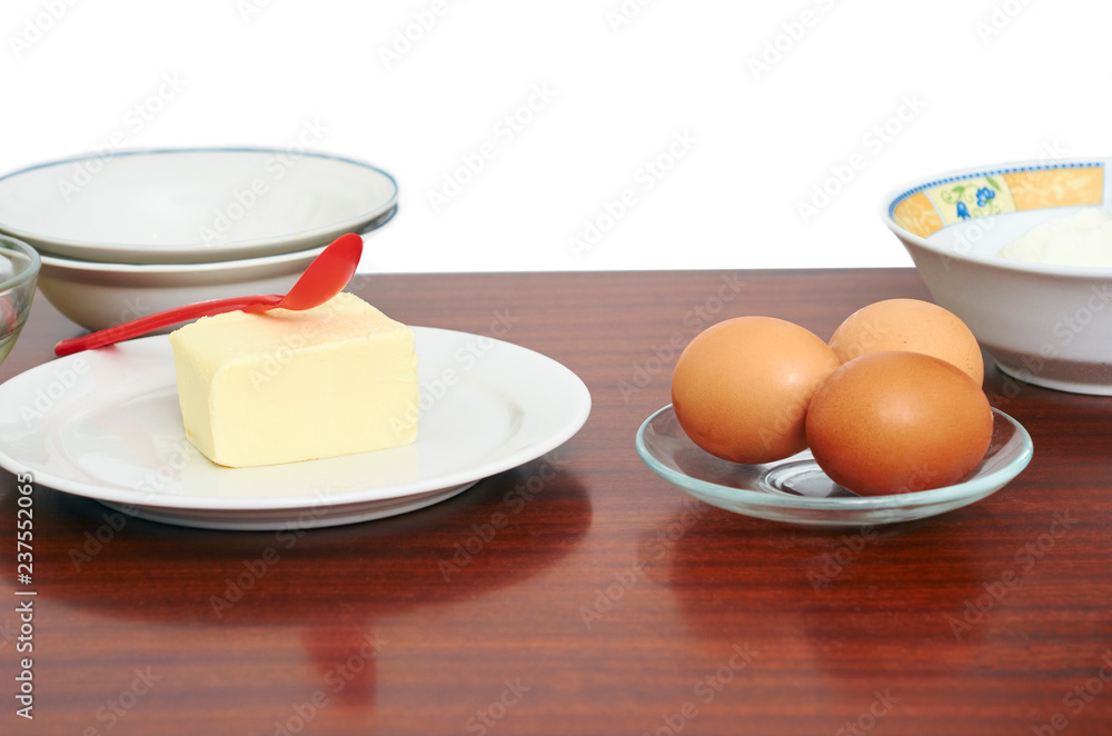 The process of making pie dough by hand. Baking cake in a kitchen dough ...