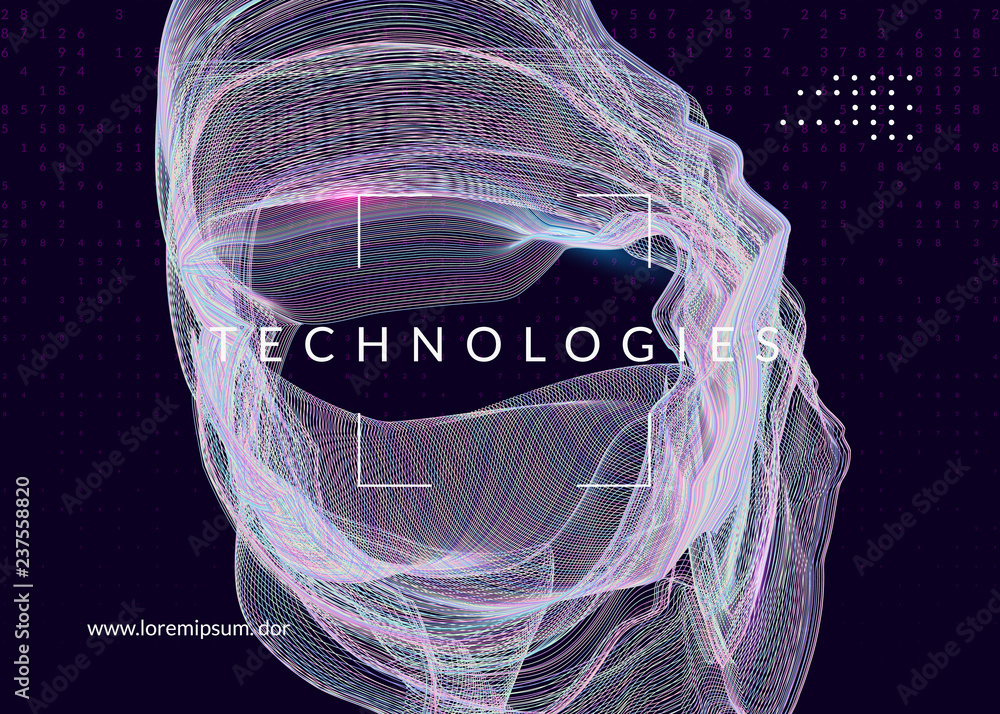 Artificial intelligence background. Technology for big data ...