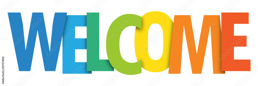 WELCOME colorful typography banner Stock Vector | Adobe Stock