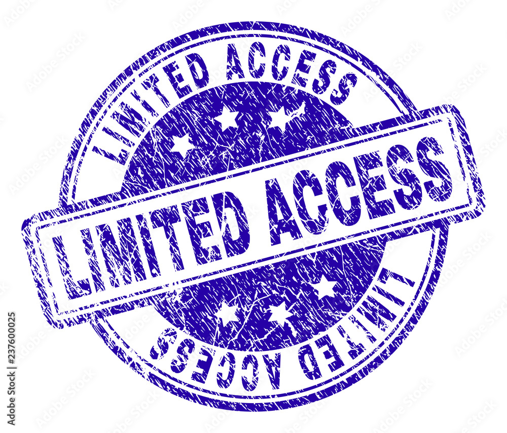 LIMITED ACCESS stamp seal imprint with distress texture. Designed with ...