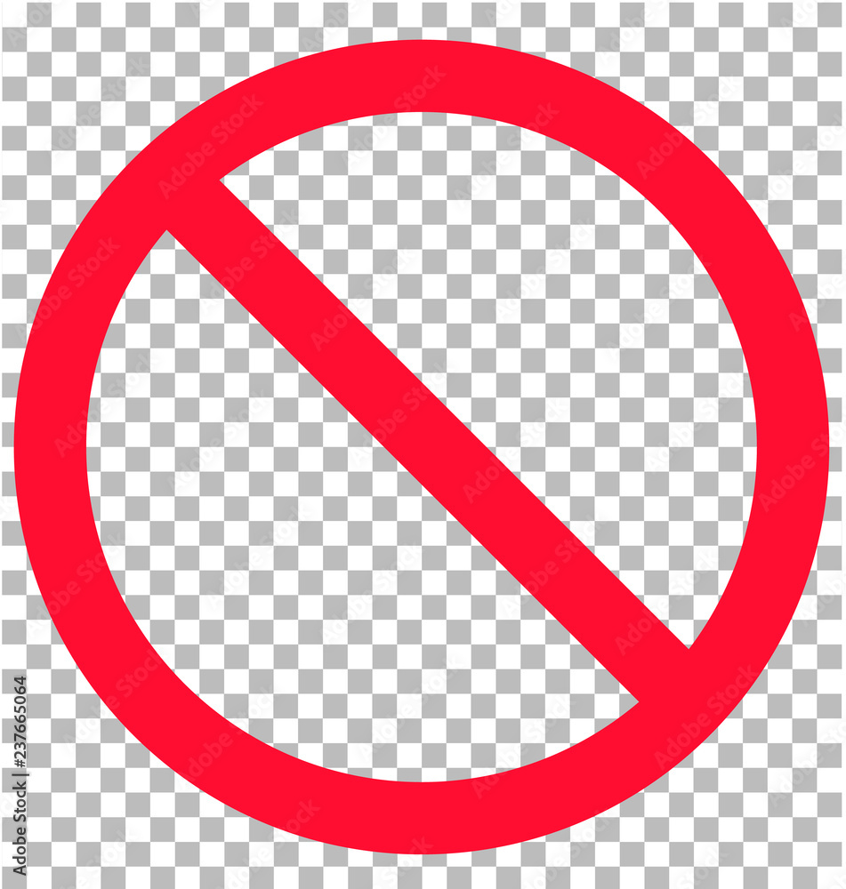 Obraz no sign isolated on transparent background. flat style. no sign ... Obraz no sign isolated on transparent background. flat style. no sign ...