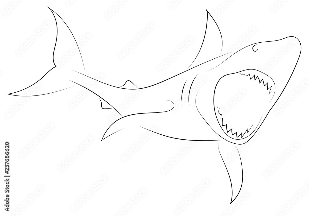Shark Bite Outline