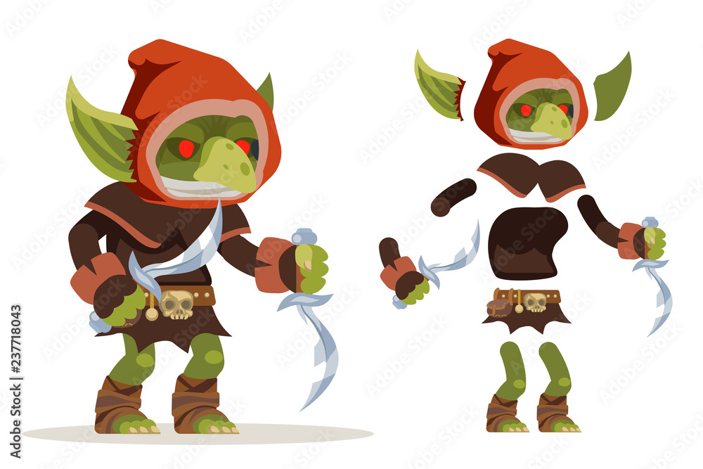Goblin assassin outlaw thief burglar evil minion dungeon monster ...