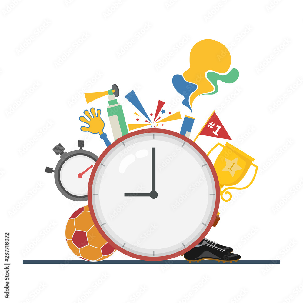 Vecteur Stock Football concept attributes of fans A set of tools for ...