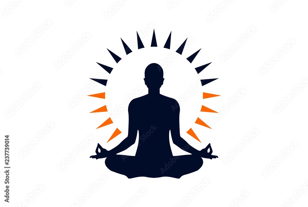 meditation logo yoga icon Stock Vector | Adobe Stock