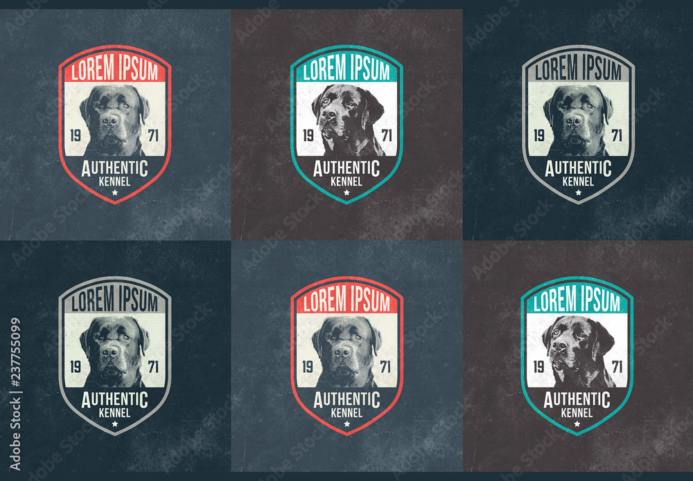 Dog Badge Layouts Stock Template | Adobe Stock