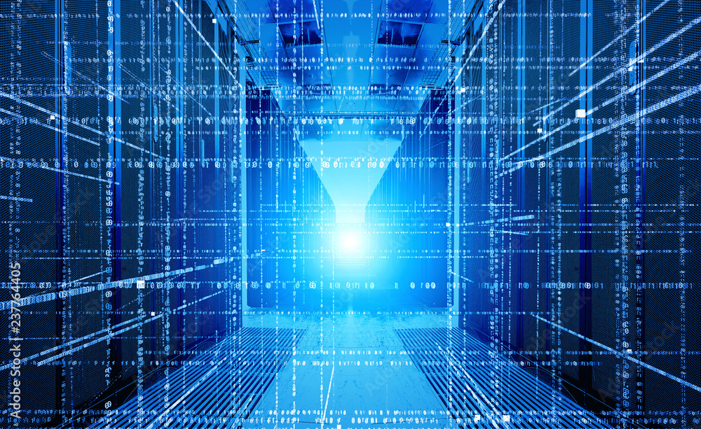 Virtual Space series. Backdrop design of 3D fractal design in ...