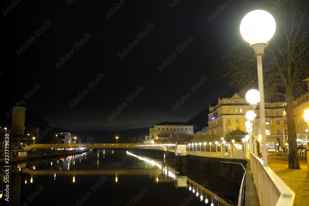Bad Ems an der Lahn mit Kurhaus bei Nacht - Unesco Weltkulturerbe Great ...
