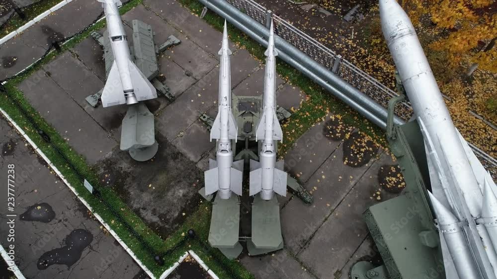 Video Stock Aerial view Russian anti-aircraft missile system of medium ...