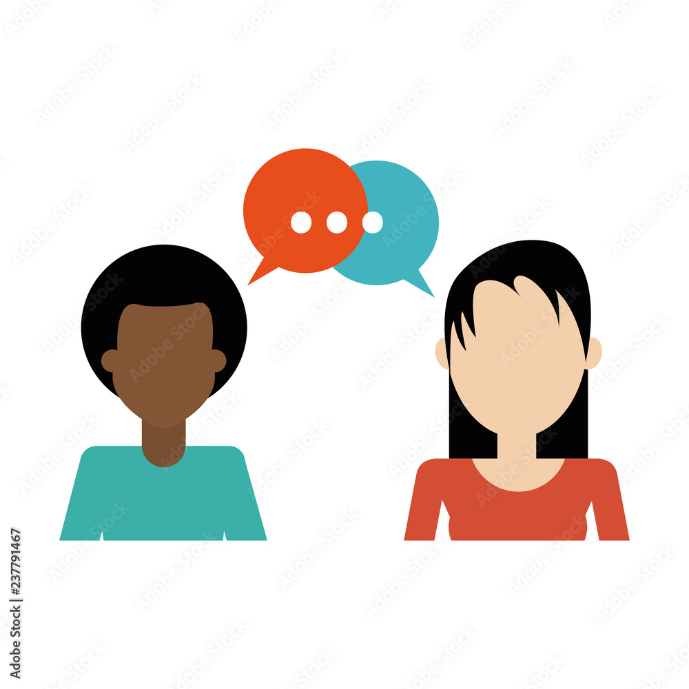 People talking avatar Stock-Vektorgrafik | Adobe Stock