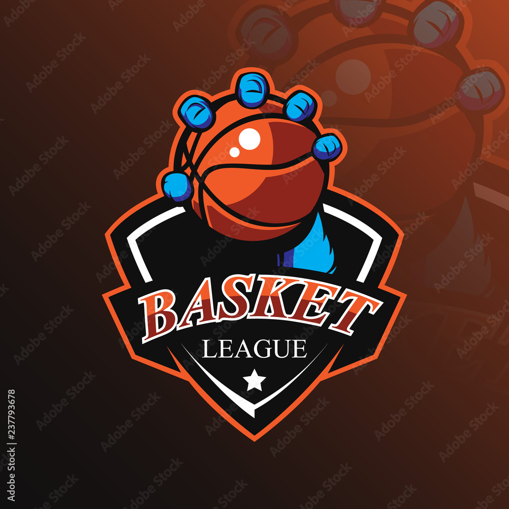 Hands W Basketball Logo