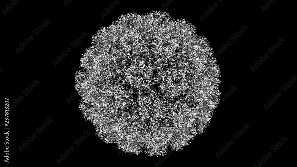 3D CG rendered image of scientifically accurate Human Papilloma Virus ...