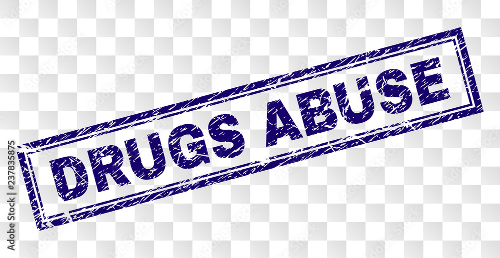 DRUGS ABUSE stamp seal print with grunge style and double framed ...