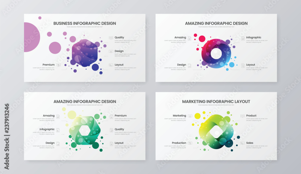 Premium quality marketing analytics presentation vector illustration ...
