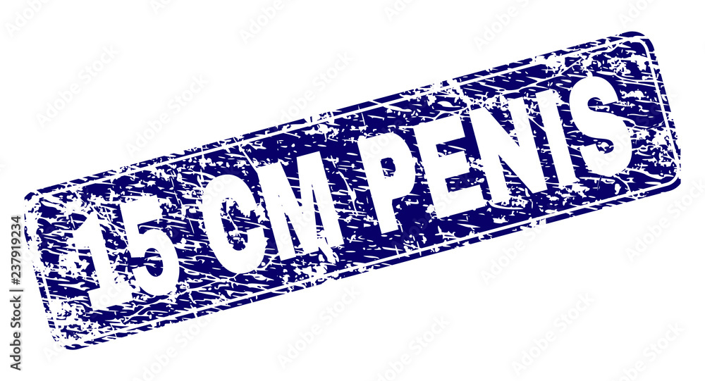 15 Cm Penis Stamp Seal Print With Grunge Style Seal Shape Is A Rounded