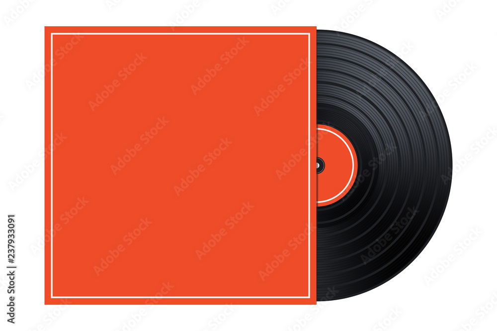 Vector Vinyl in the Box / Cover Mockup / Template Illustration Stock ...