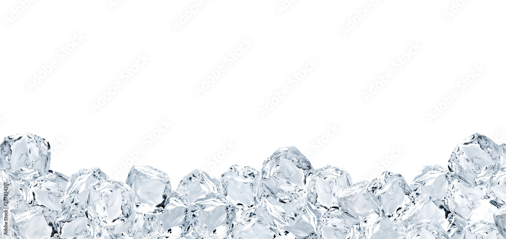Large format ice cubes background isolated on white background Stock ...