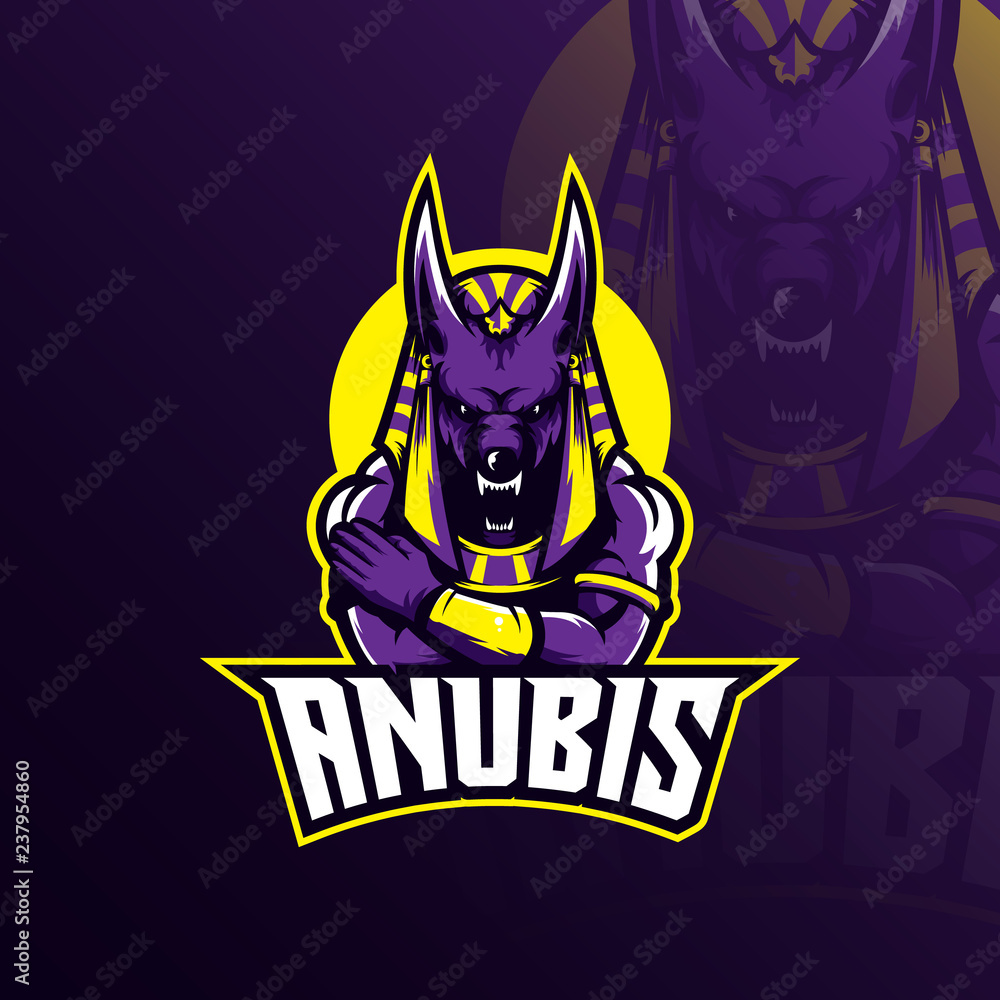 anubis logo mascot design vector with modern illustration concept style ...