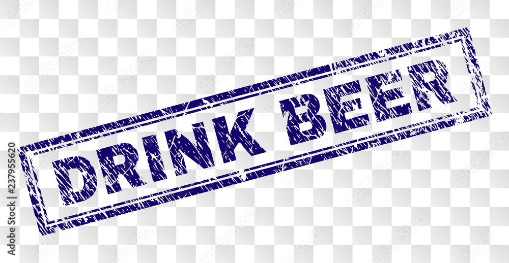 Vetor de DRINK BEER stamp seal print with rubber print style and double ...
