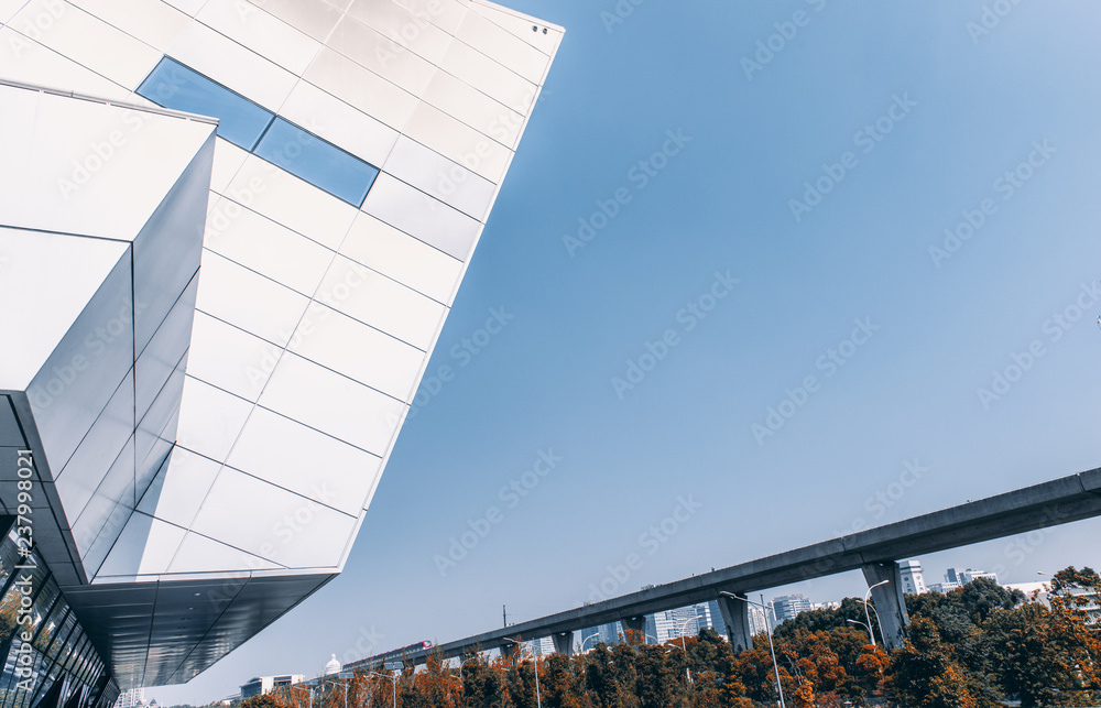 Details of glass curtain wall of modern high-rise buildings , Shanghai ...