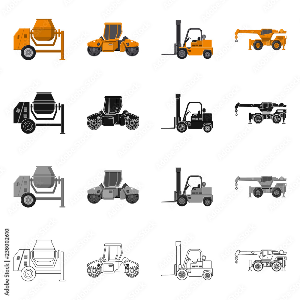 Vector design of build and construction symbol. Set of build and ...