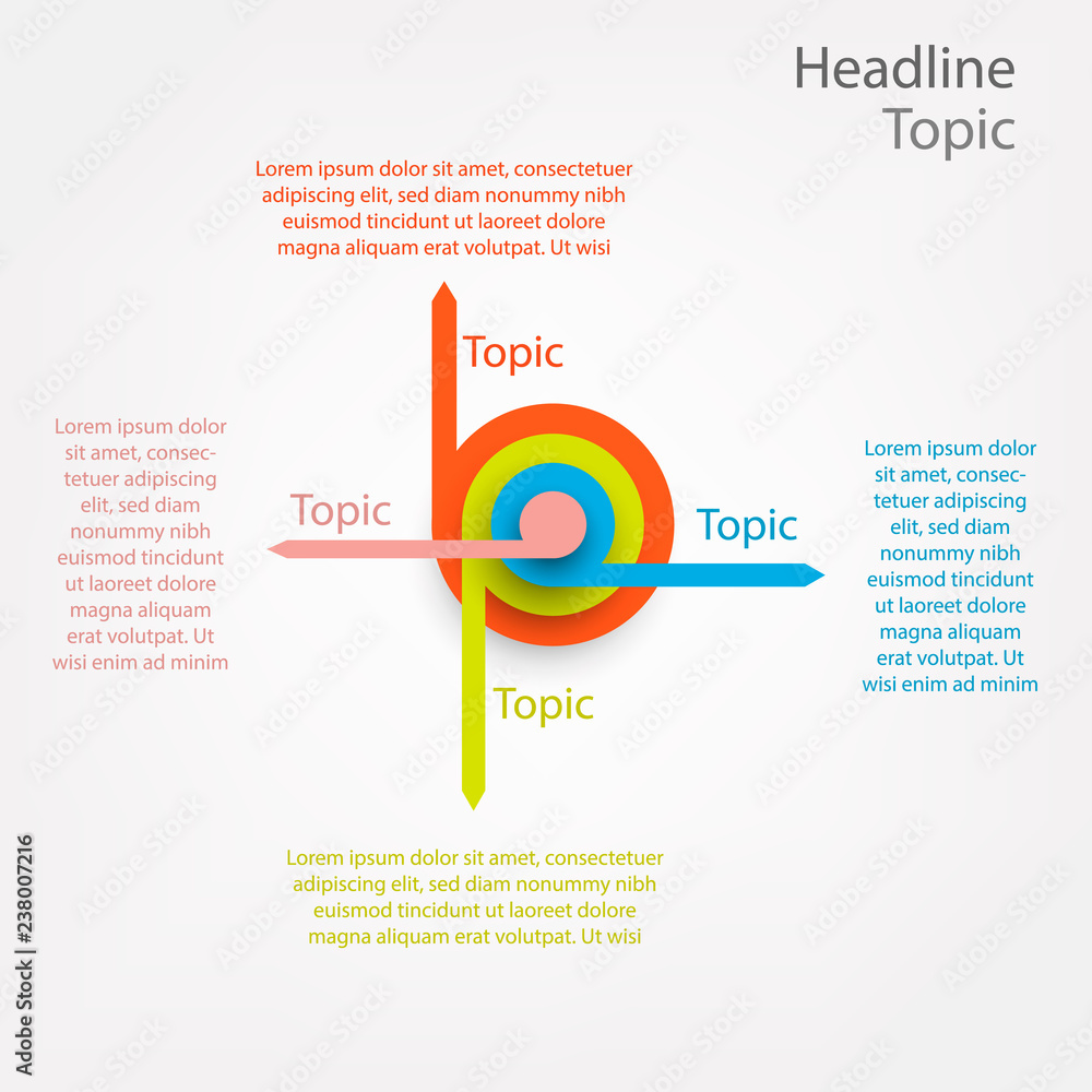 4 Steps infographic with overlap circles design for presentation or web ...