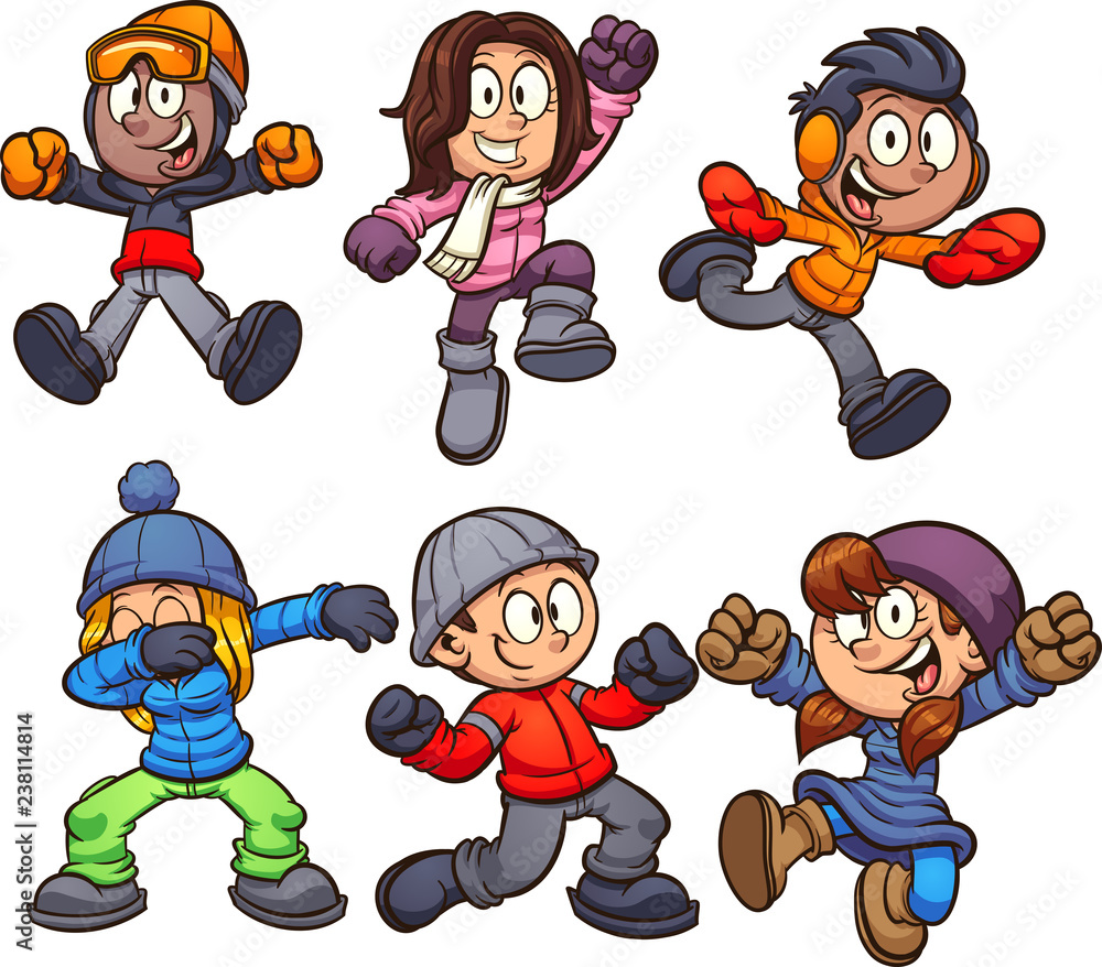 Winter Kids Clip Art