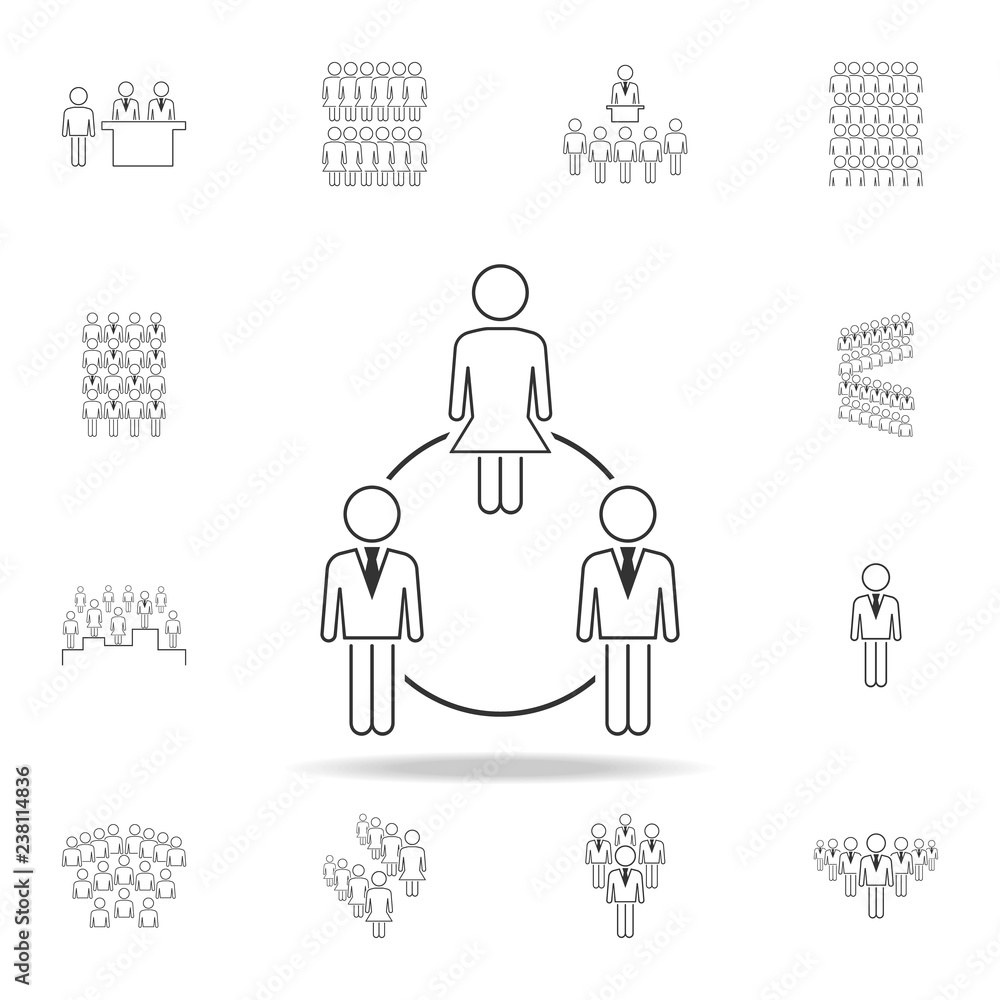 client circulation icon. Detailed set of people in work icons. Premium ...